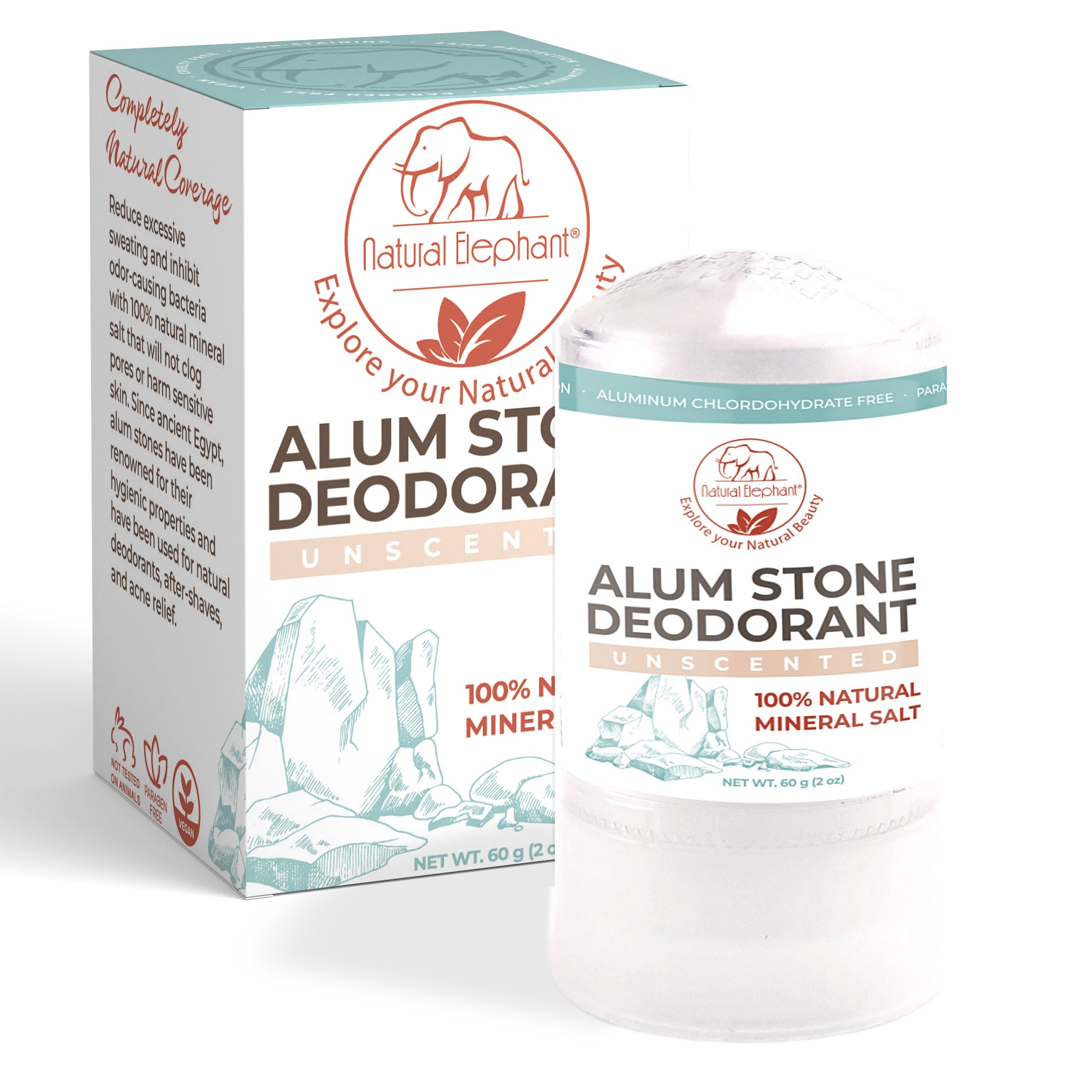 Alum Natural Deodorant Stick – Natural Elephant